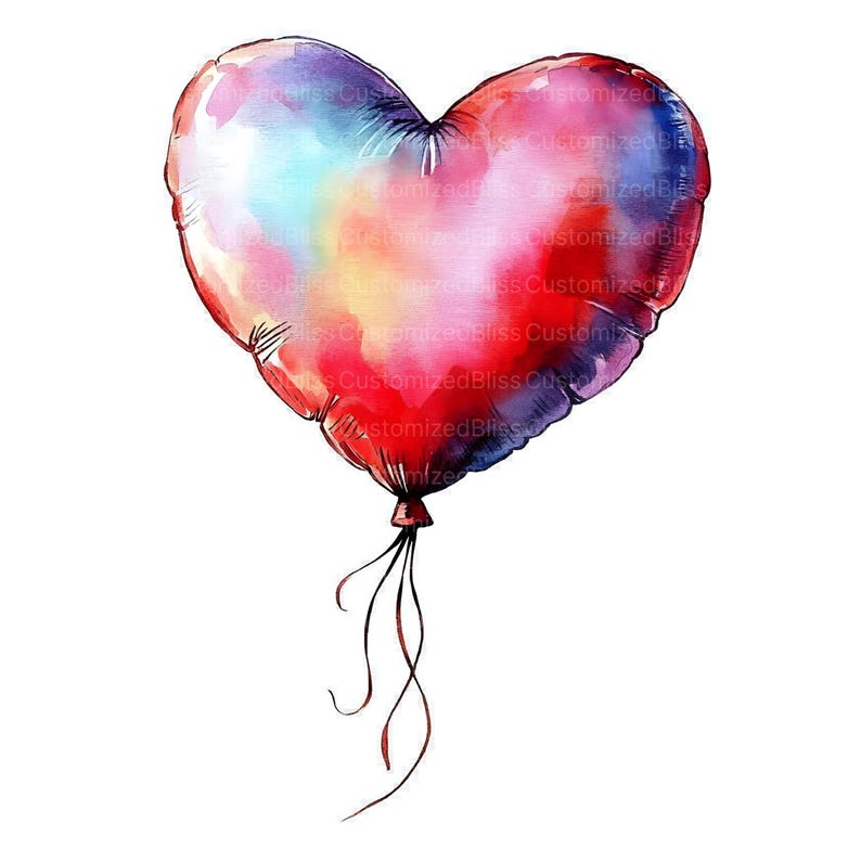 11 Valentine Day Balloons Clipart, Heart Shaped Balloons, Heart Clipart ...