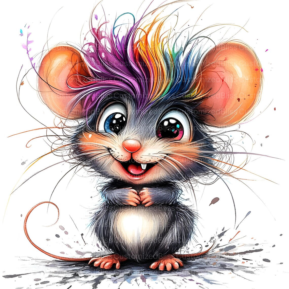 14 Quirky Mouse Clipart, Crazy Mouse, Cute Mouse, Rat Clipart, High ...