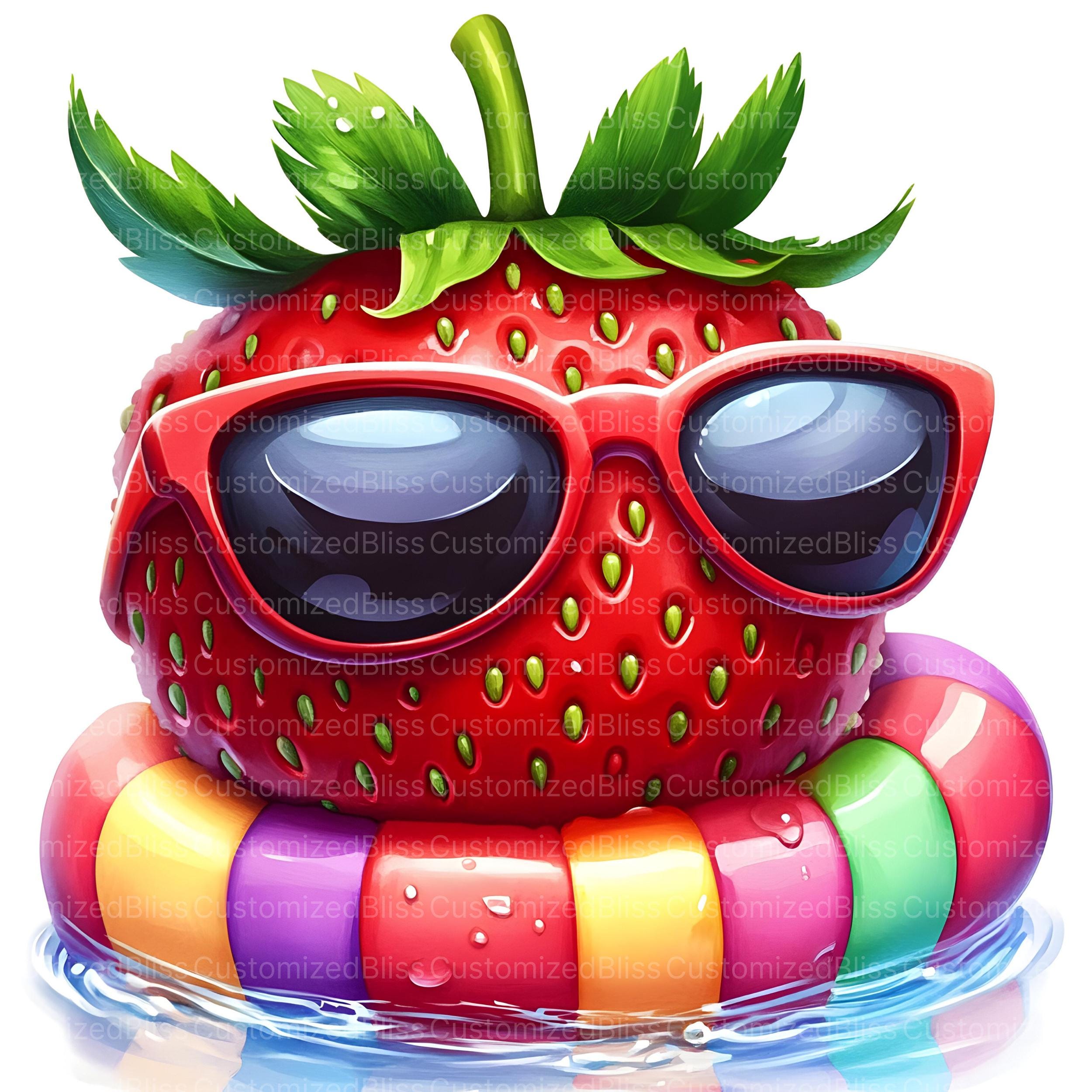 16 Cute Strawberry Clipart, Cartoon Strawberry, Strawberry Graphics ...