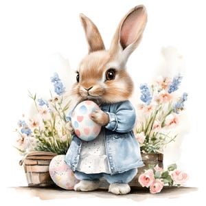 Easter Bunny, 20 High Quality JPG, Easter Clipart, Spring Clipart ...