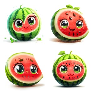 15 Cute Watermelon Clipart, Watermelon Printable, Watermelon Graphics ...