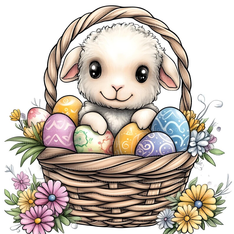 18 Easter Clipart, Easter Lamb, Sheep Clipart, Easter Eggs Clipart ...