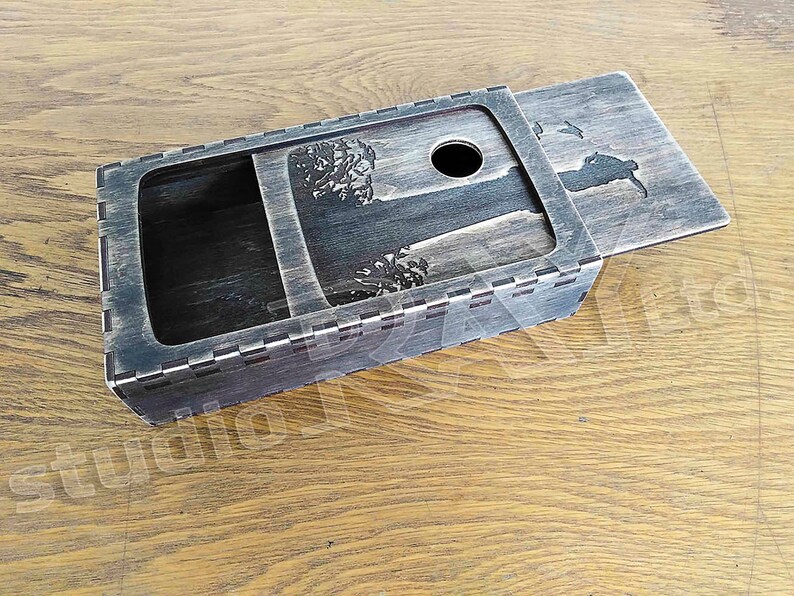 Shallow Box With Sliding Lid - Etsy