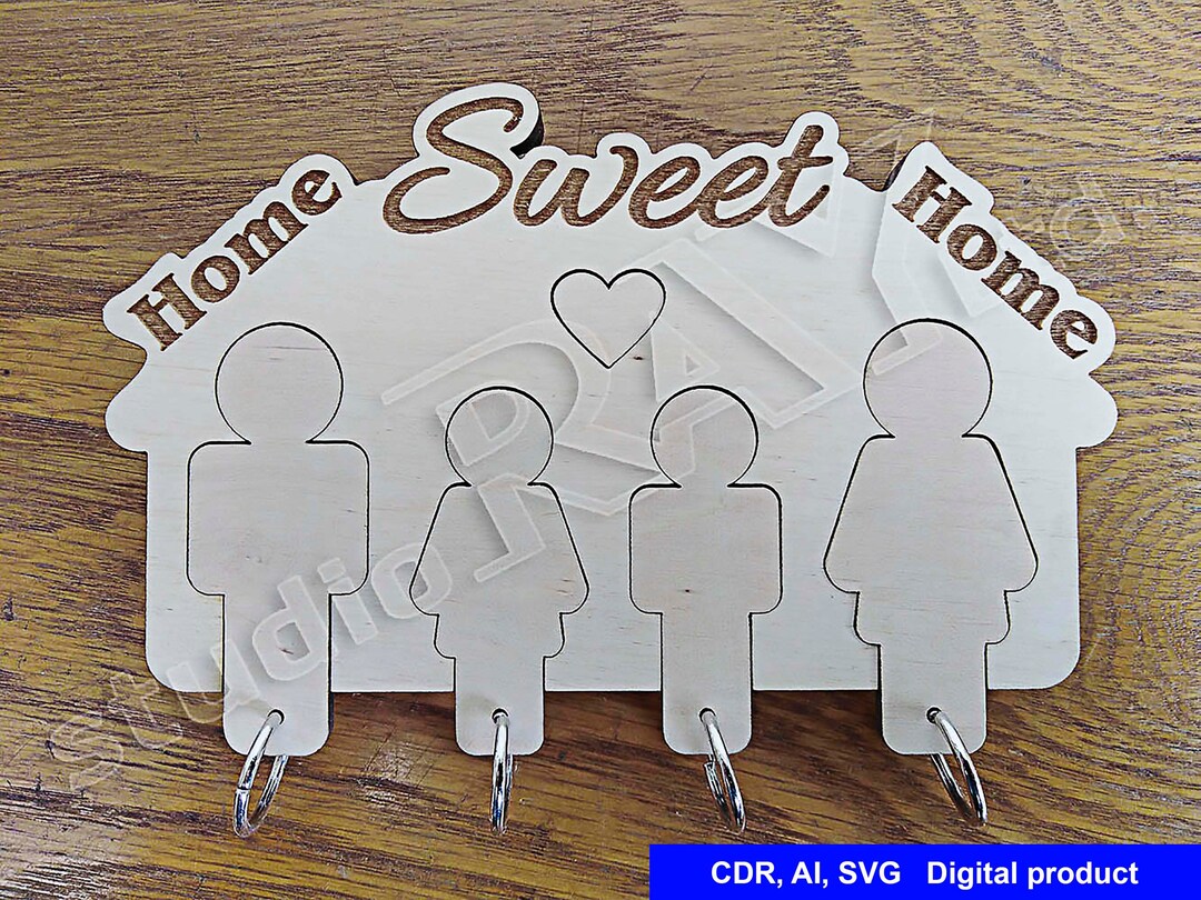 Keyholder Laser Cut Files Digital Product - Etsy