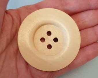 Natural Wood Buttons - Etsy UK