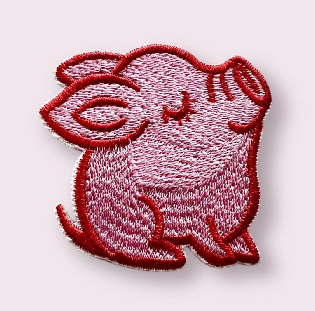 Pig Iron-on Patch, Piglet Embroidered Applique, Pig Motif, Clothes ...