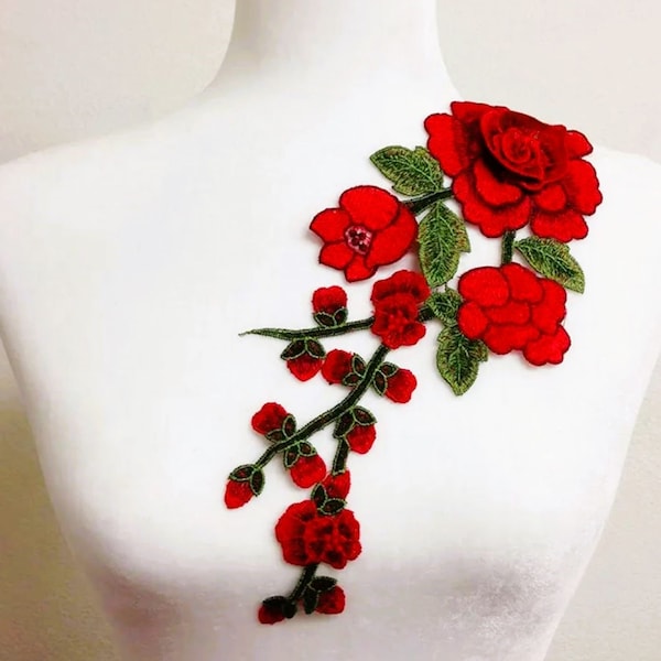 Large Rose Applique - Etsy