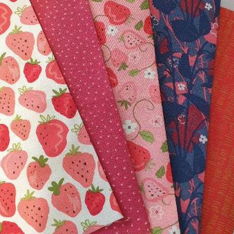 Strawberry Fabric - Etsy