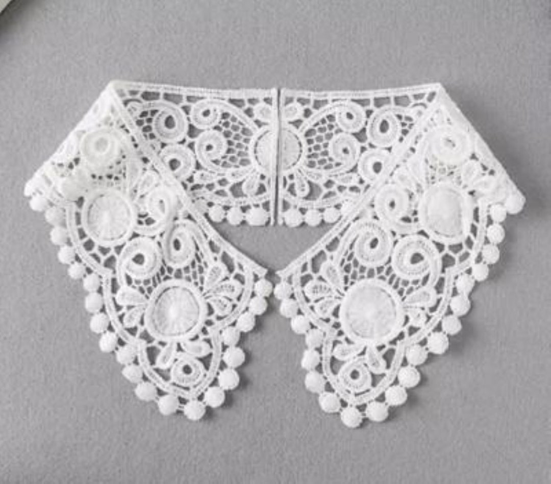 White Lace Collar, Lace Collar, Fake Lace Collar, Dress Making, Lace ...