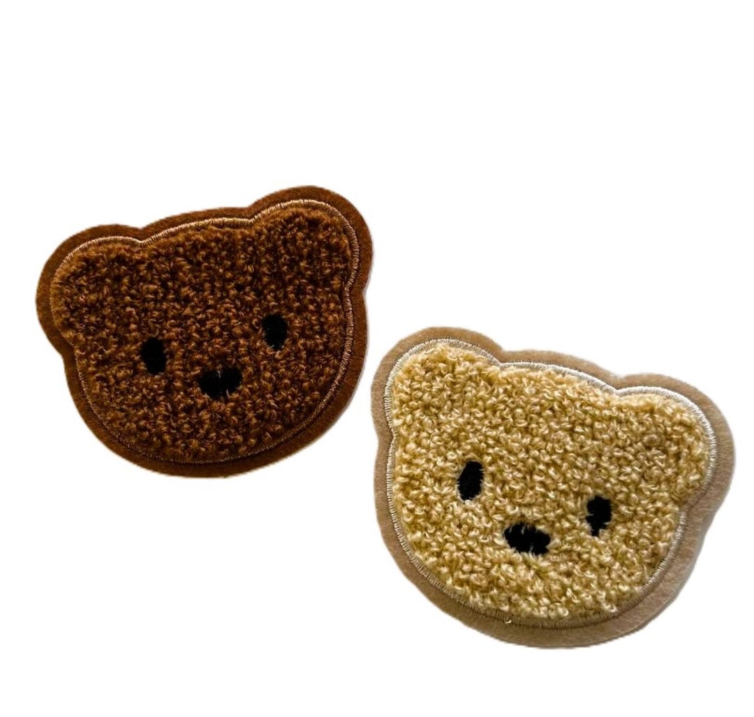 Teddy Patches, Chenille Patches, Chenille Teddy Patches, Animal Embroidery, Sew on Patches - Etsy