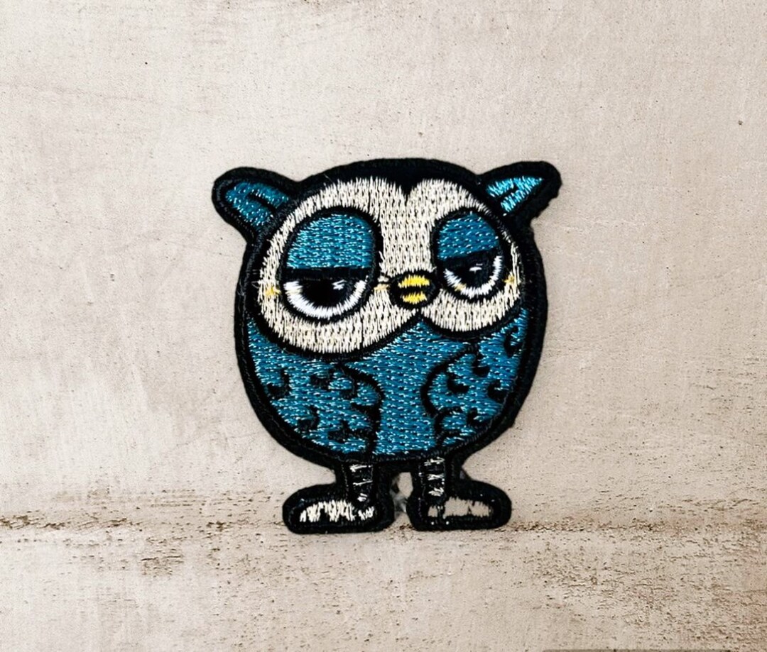 Owl Iron-on Patch, Green Owl Applique, Decorative Patches, Iron-on ...