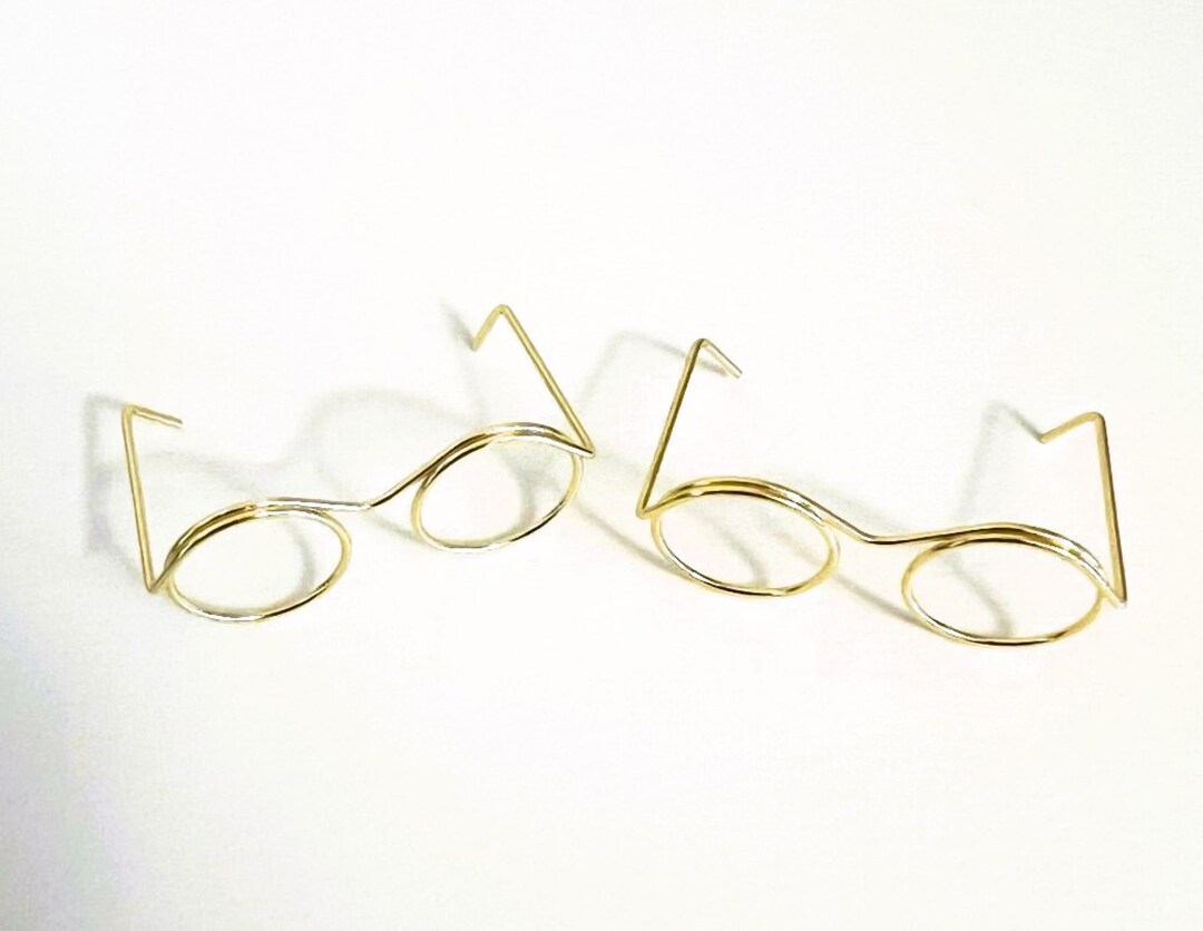 2 Pairs, Miniature Gold Specs, Metal Reading Glasses, Toy Specs, Toy ...