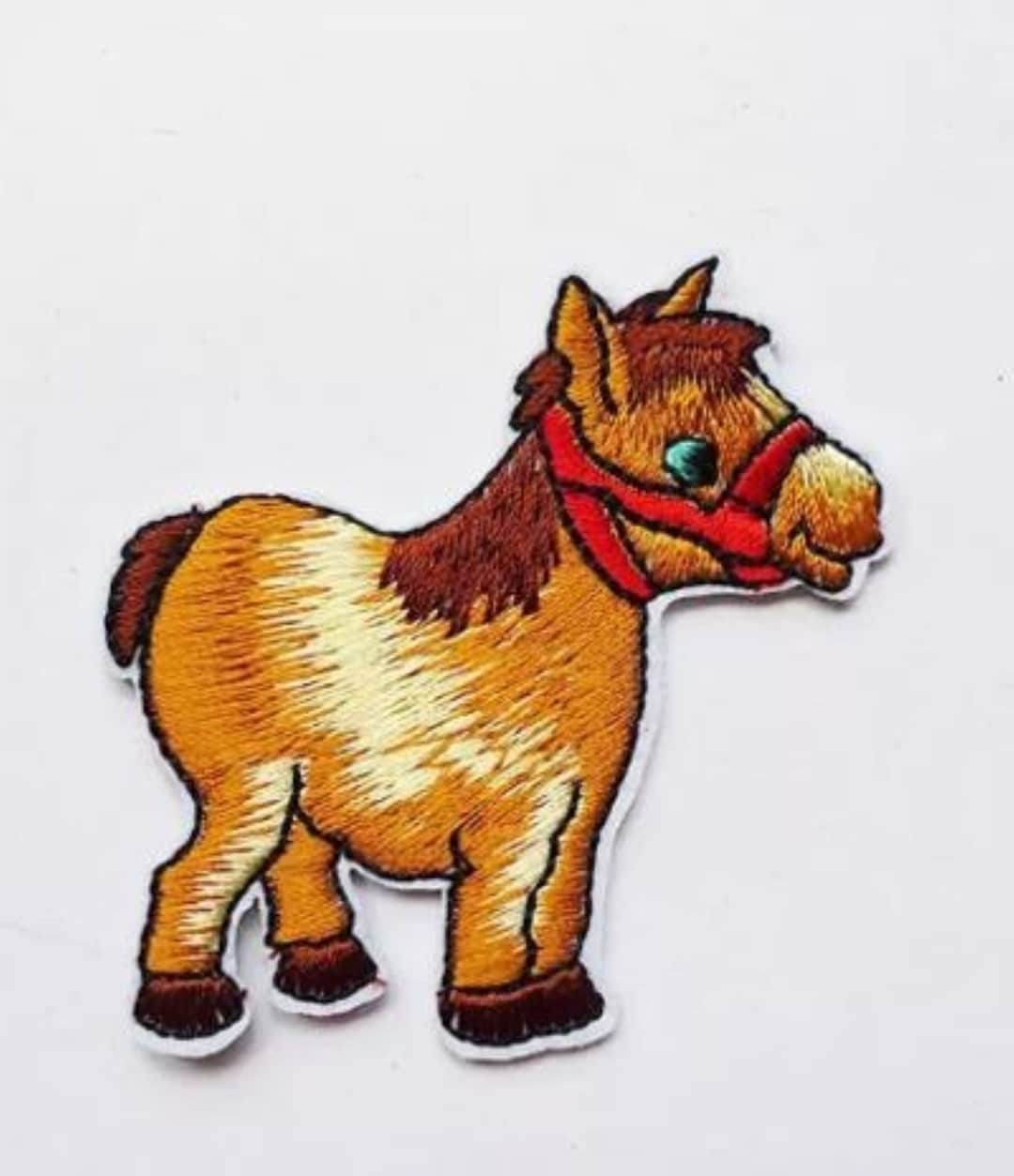 Pony Iron-on Patch, Embroidered Pony Applique, Embroidered Pony Patch ...