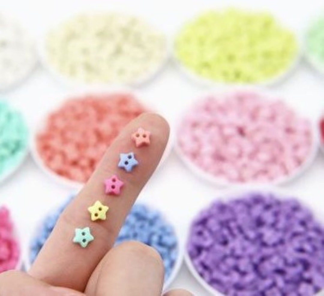 50 X 6mm Mini Star Buttons, 6mm Buttons for Toy Clothes, Resin Buttons ...