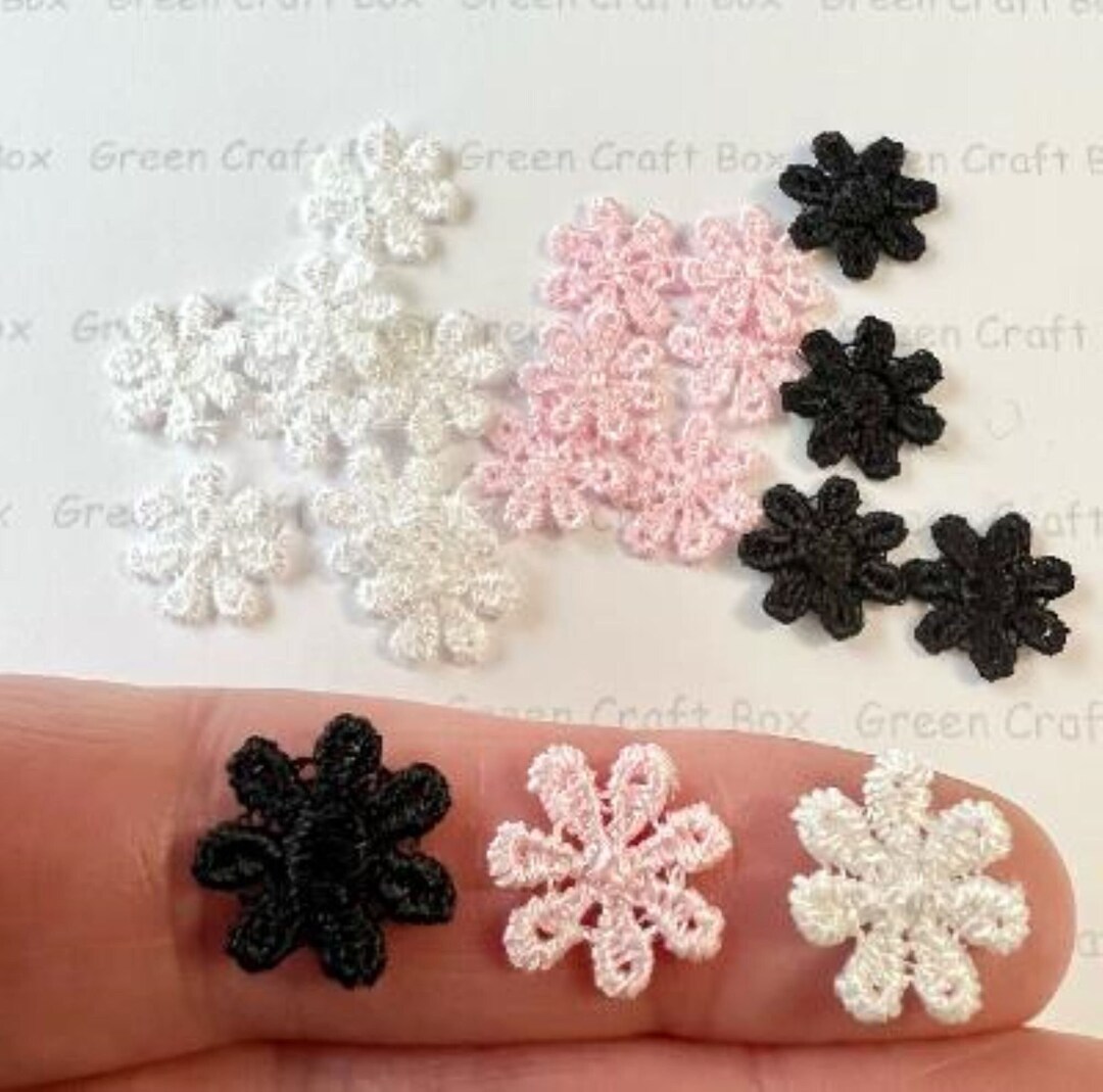 10 X Tiny Daisy Flowers, Miniature Daisy Flowers, Sew-on Embroidered ...