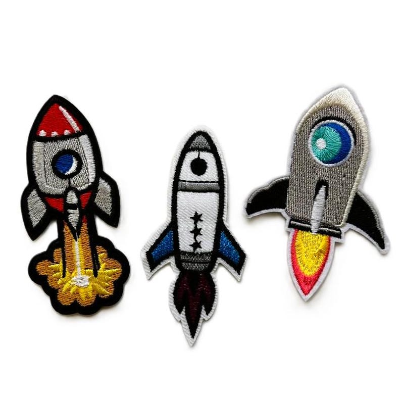 Rocket Iron on Patches - Etsy