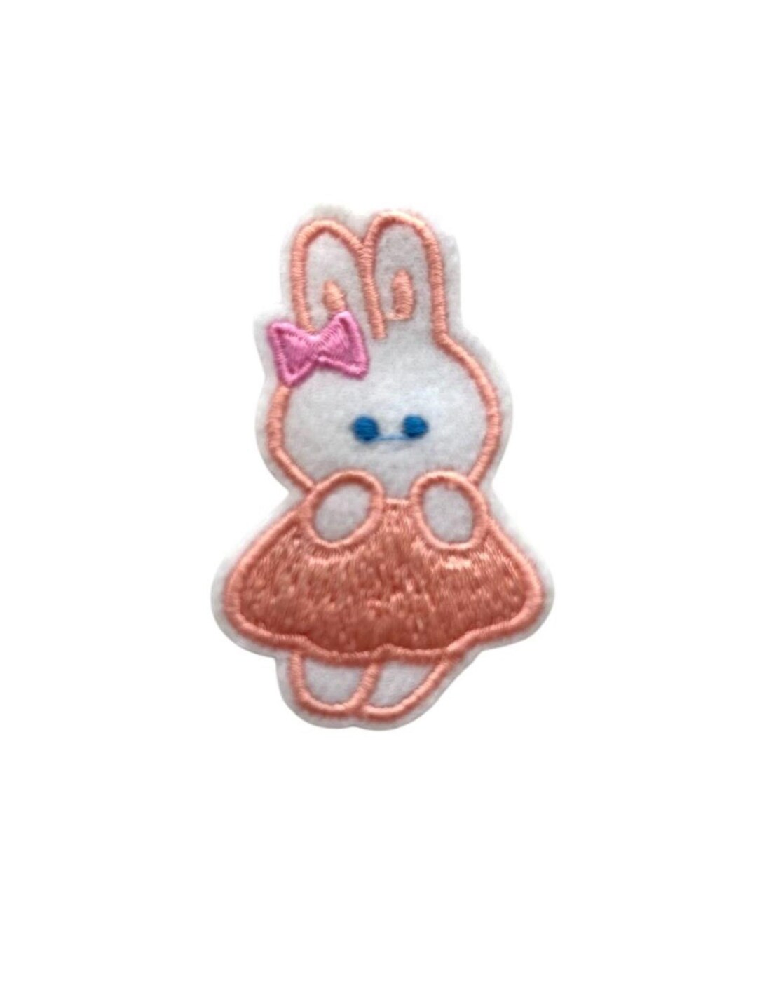 Rabbit Iron-on Patch, Embroidered Rabbit Applique, Motif, DIY ...