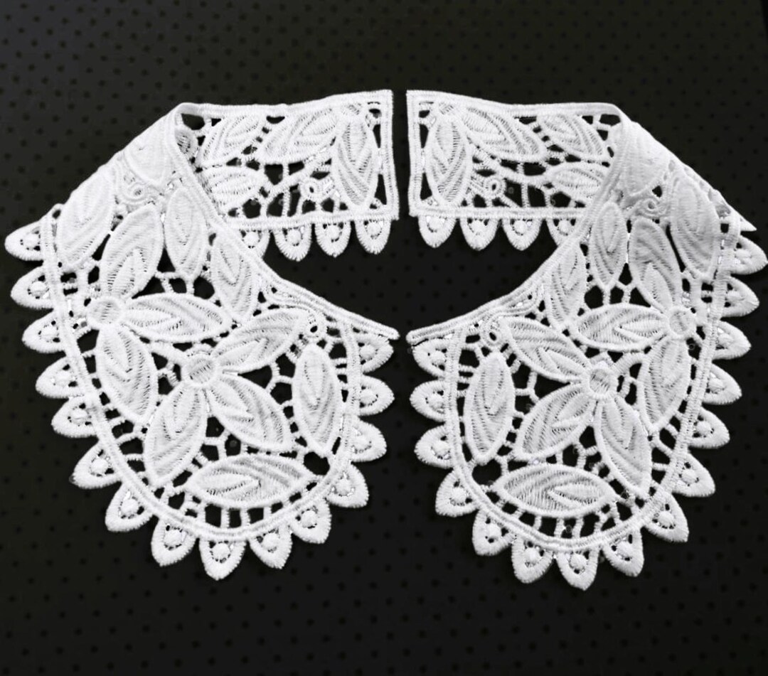 White Lace Collar, Lace Collar, Fake Lace Collar, Dress Making, Lace ...