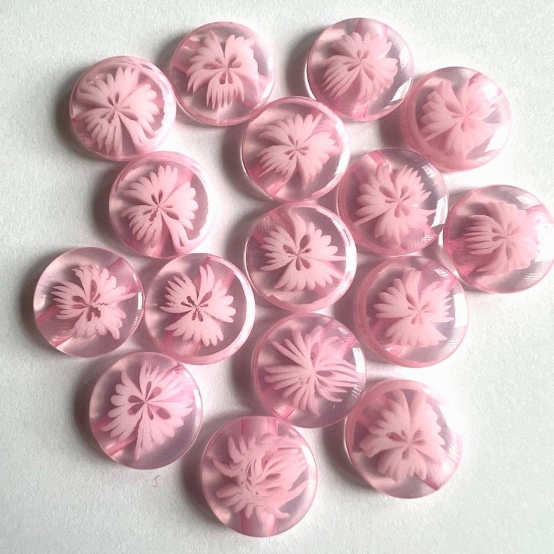 1/2 Pink Buttons - Etsy UK