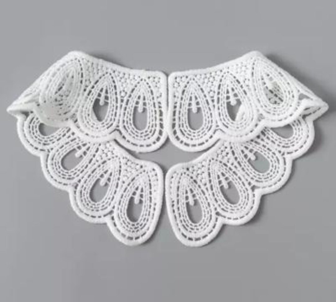 White Lace Collar, Lace Collar, Fake Lace Collar, Dress Making, Lace ...