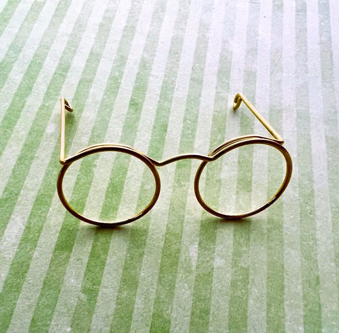 2 Pairs, Miniature Gold Specs, Metal Reading Glasses, Toy Specs, Toy ...