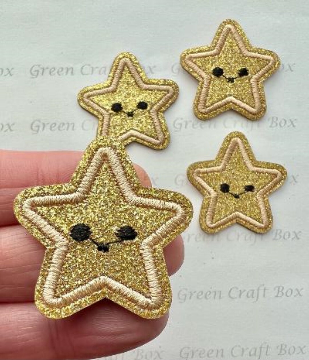 Gold Star Iron-on Patch, Gold Star Applique, Clothes Repair Patch, Kids ...