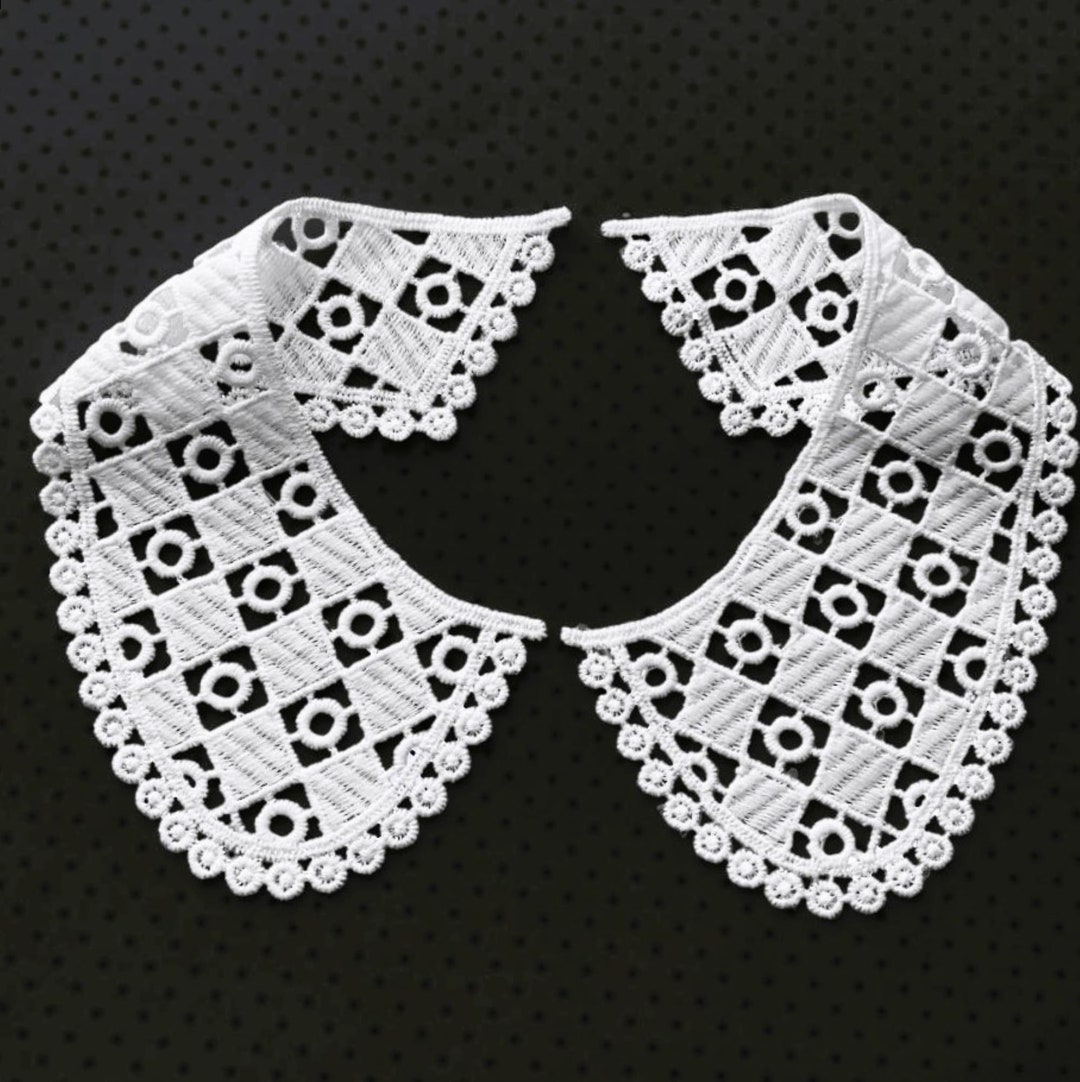 White Lace Collar, Lace Collar, Fake Lace Collar, Dress Making, Lace ...