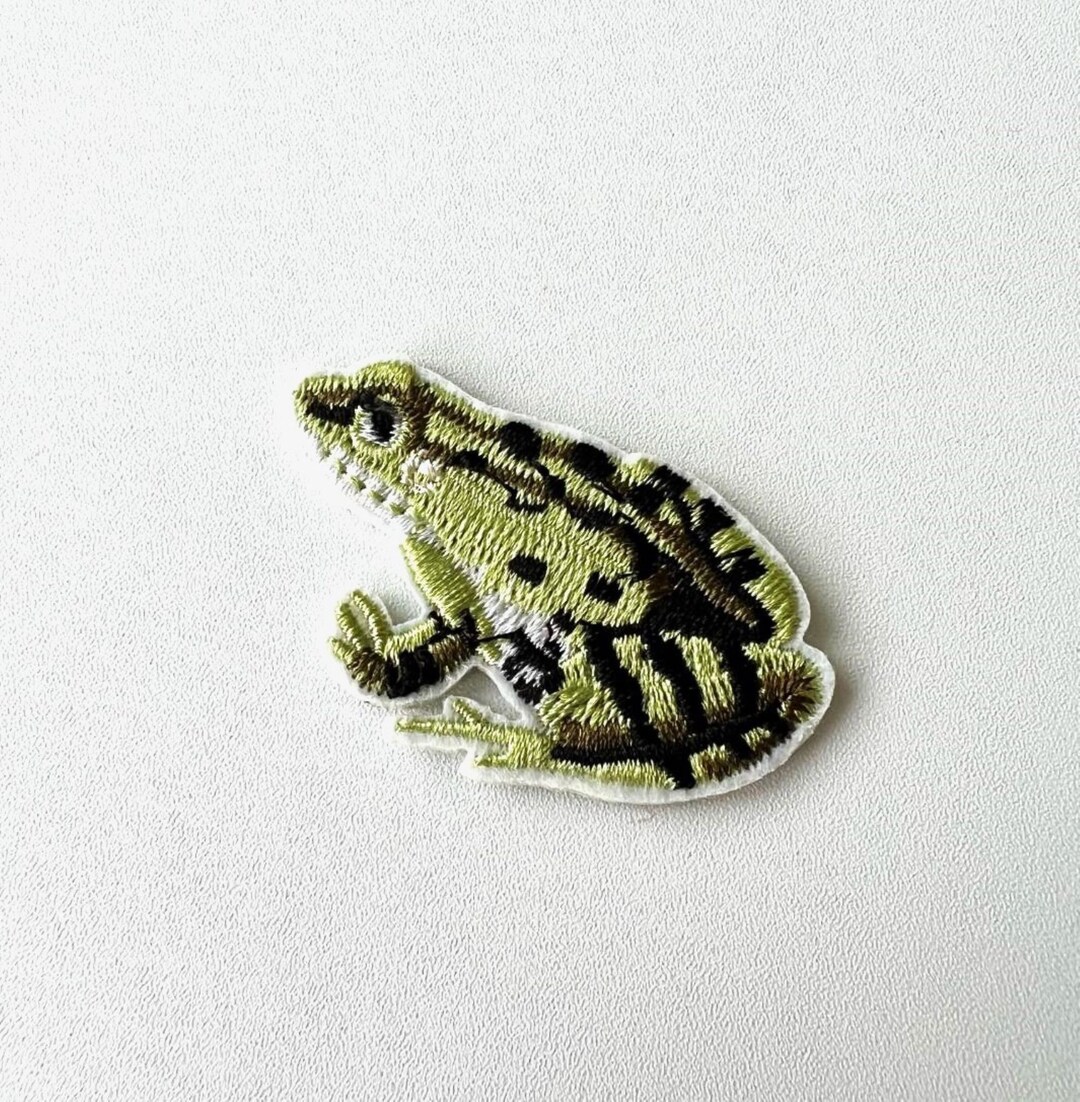 Frog Iron-on Patch, Embroidered Frog Applique, Reptile Iron-on Patch - Etsy