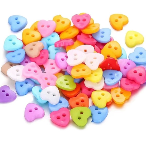 Heart Shape Buttons - Etsy