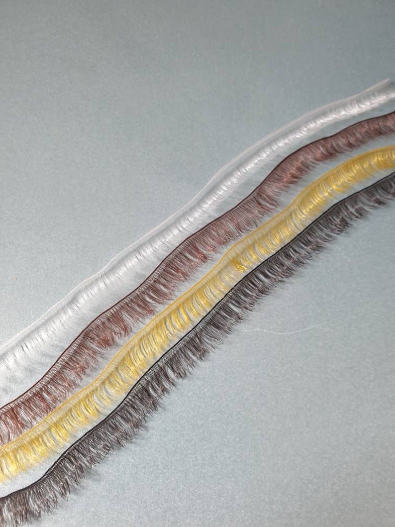 Doll Eyelashes: Black, Brown, White, Gold - 10mm X 200mm - Etsy Canada