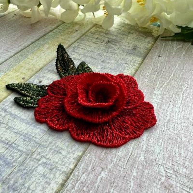 Rose Lace Applique - Etsy