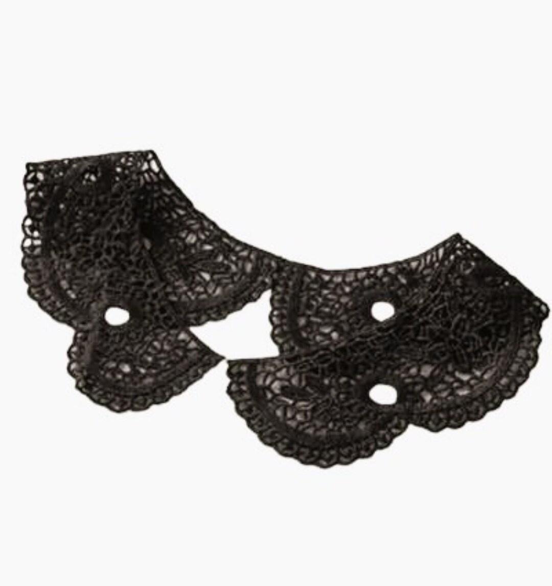 Black Lace Collar, Lace Collar, Fake Lace Collar, Dress Making, Lace ...