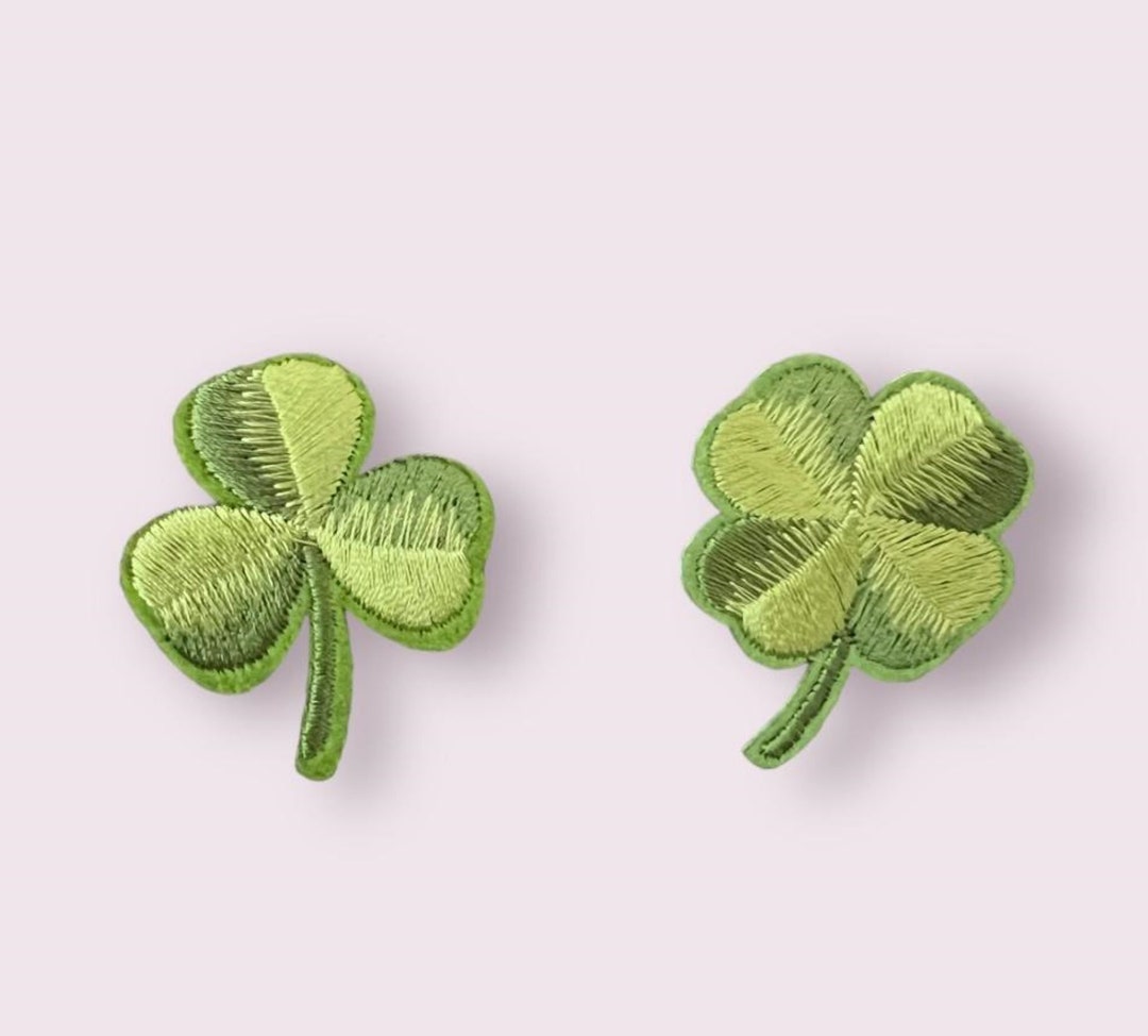Lucky Clover Iron-on Patch, Four Leaf Clover Patch, Embroidered ...