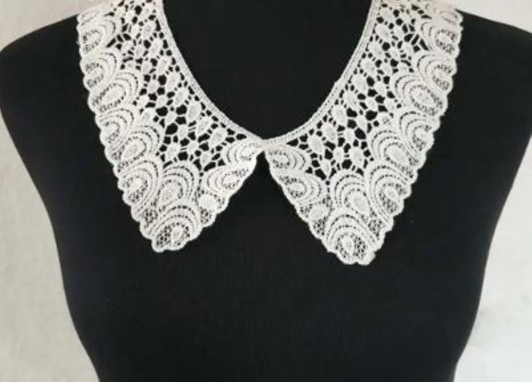 White Lace Collar, Lace Trim, Fake Collar, False Lace Collars, Lace ...