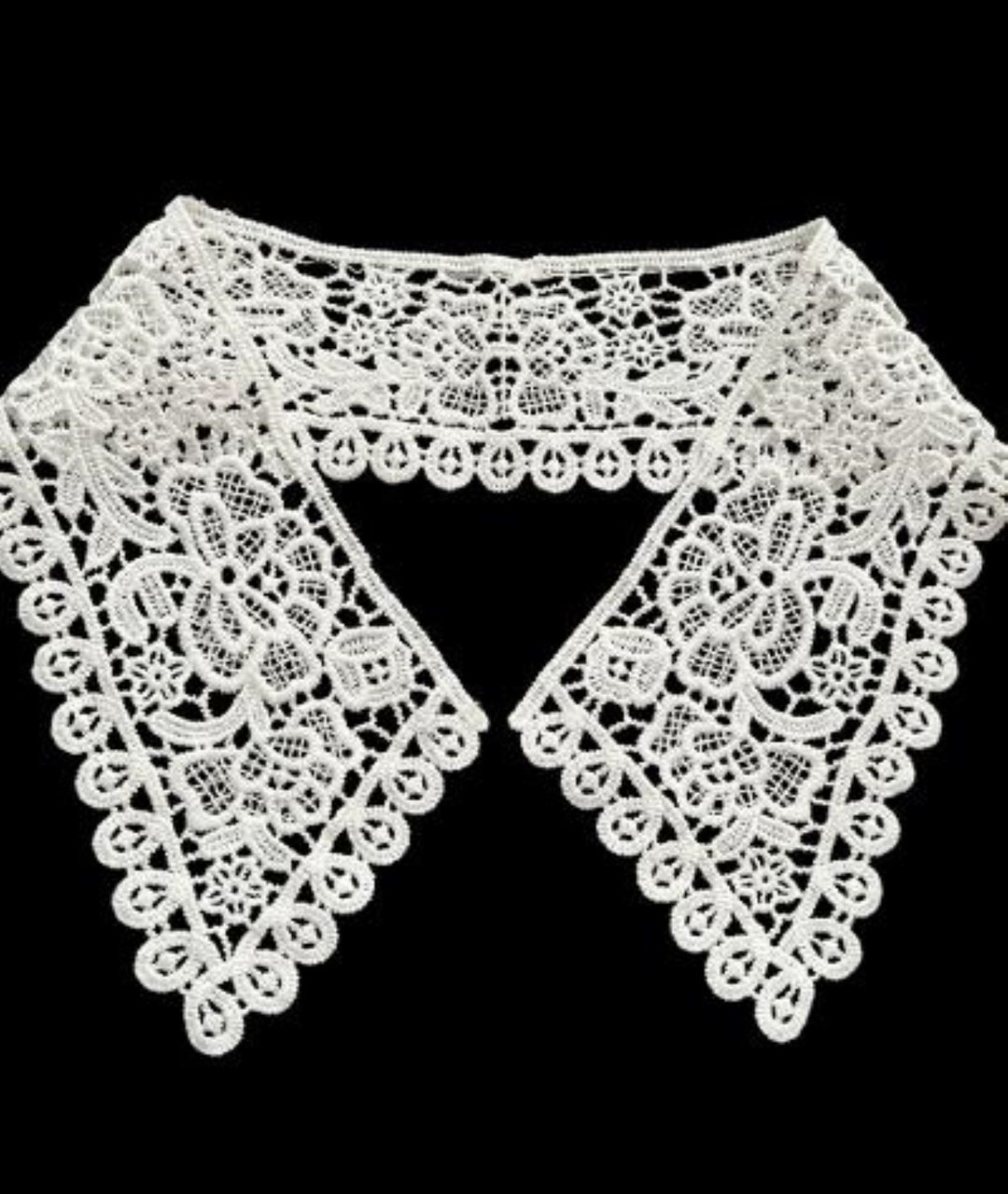White Lace Collar, Lace Trim, Fake Collar, False Lace Collar, Dress ...