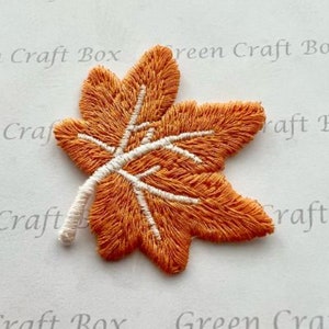 Maple Leaf Applique Embroidered Applique Autumn Leaves Sew - Etsy