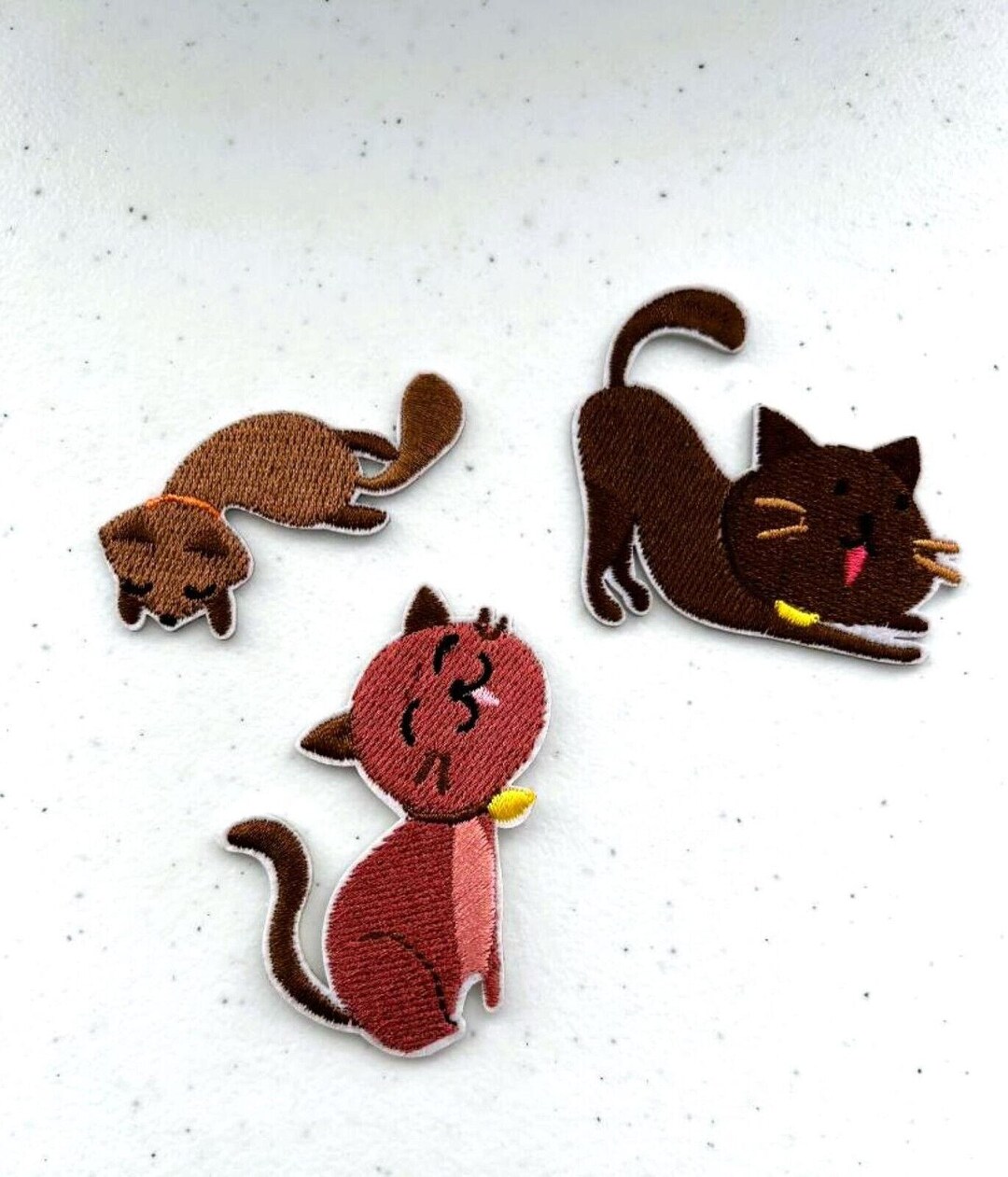 Pack 3, Cat Iron-on Patches, Tabby Cat Patch, Fun Patches, Kids Patches ...