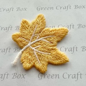 Maple Leaf Applique Embroidered Applique Autumn Leaves Sew - Etsy