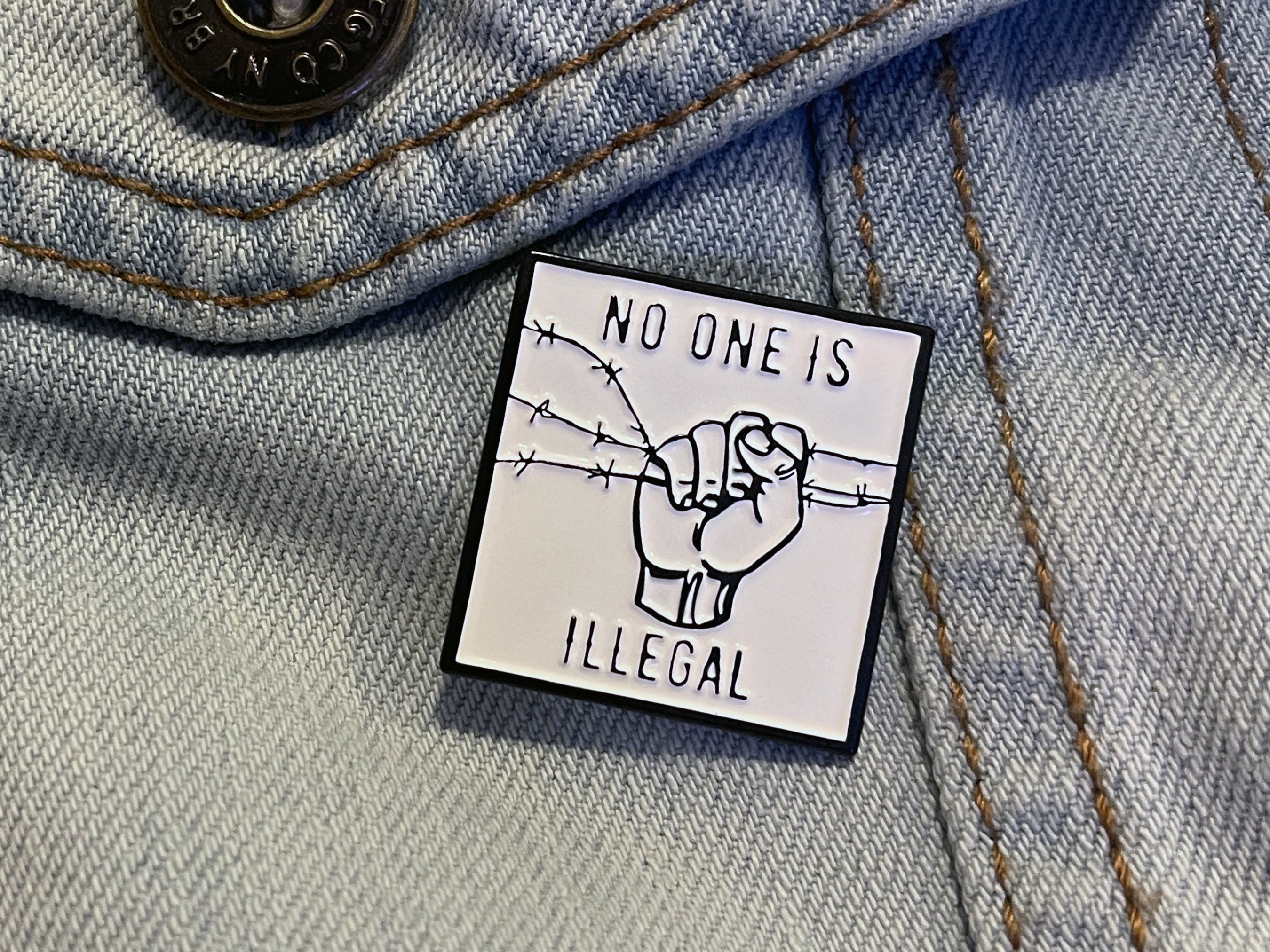No One is Illegal Lapel Pin Immigration Rights Lapel Pin - Etsy