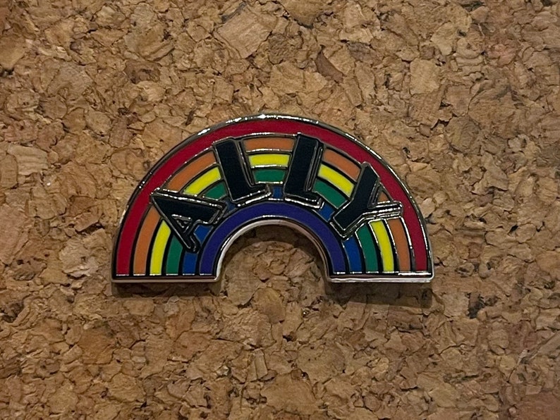 LGBTQ Rainbow ALLY Pin Hard Enamel ALLY Lapel Pin Pride Month | Etsy
