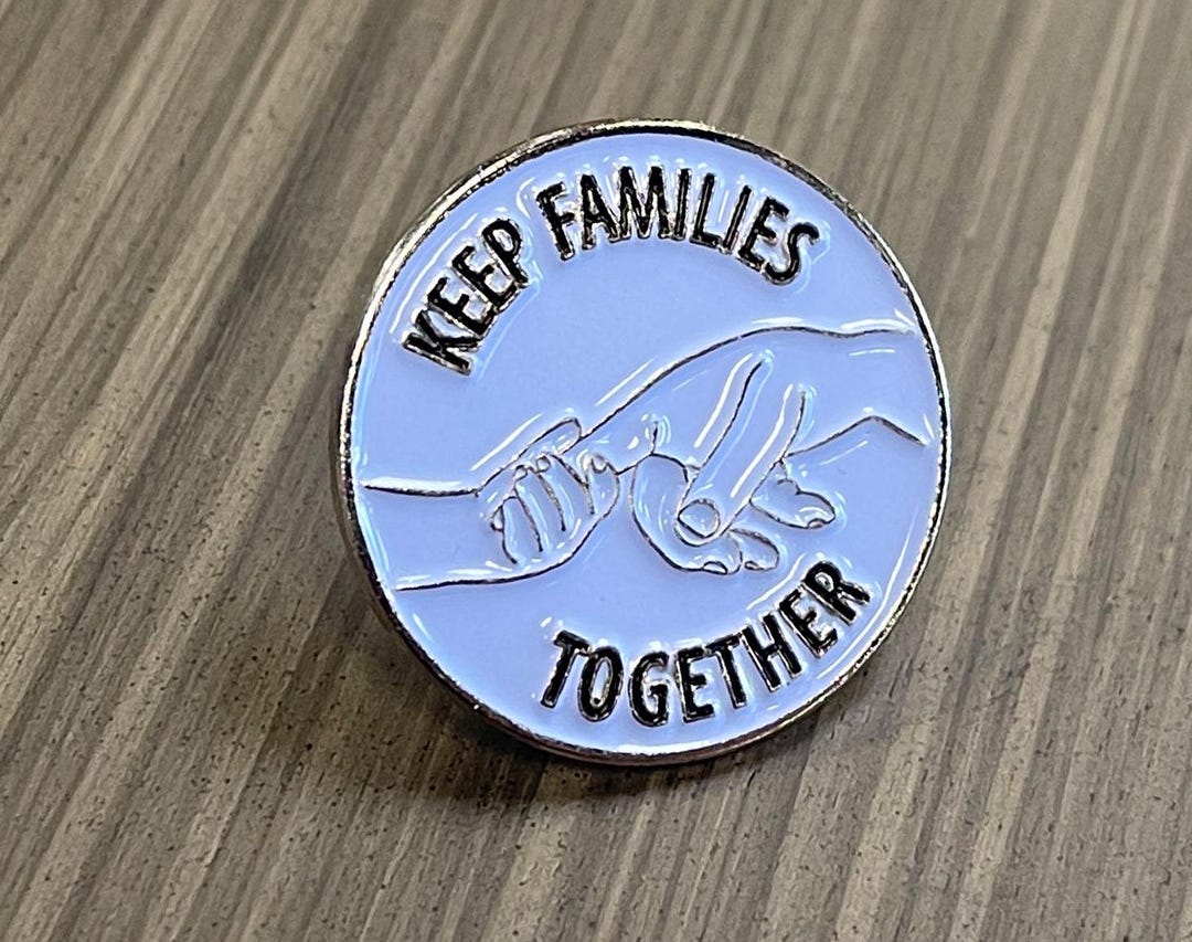Keep Families Together Lapel Pin, Immigration Rights Lapel Pin ...