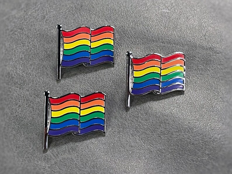 Rainbow Pride Flag Pin Set LGBTQ Flag Lapel Pins Pack of 3 - Etsy