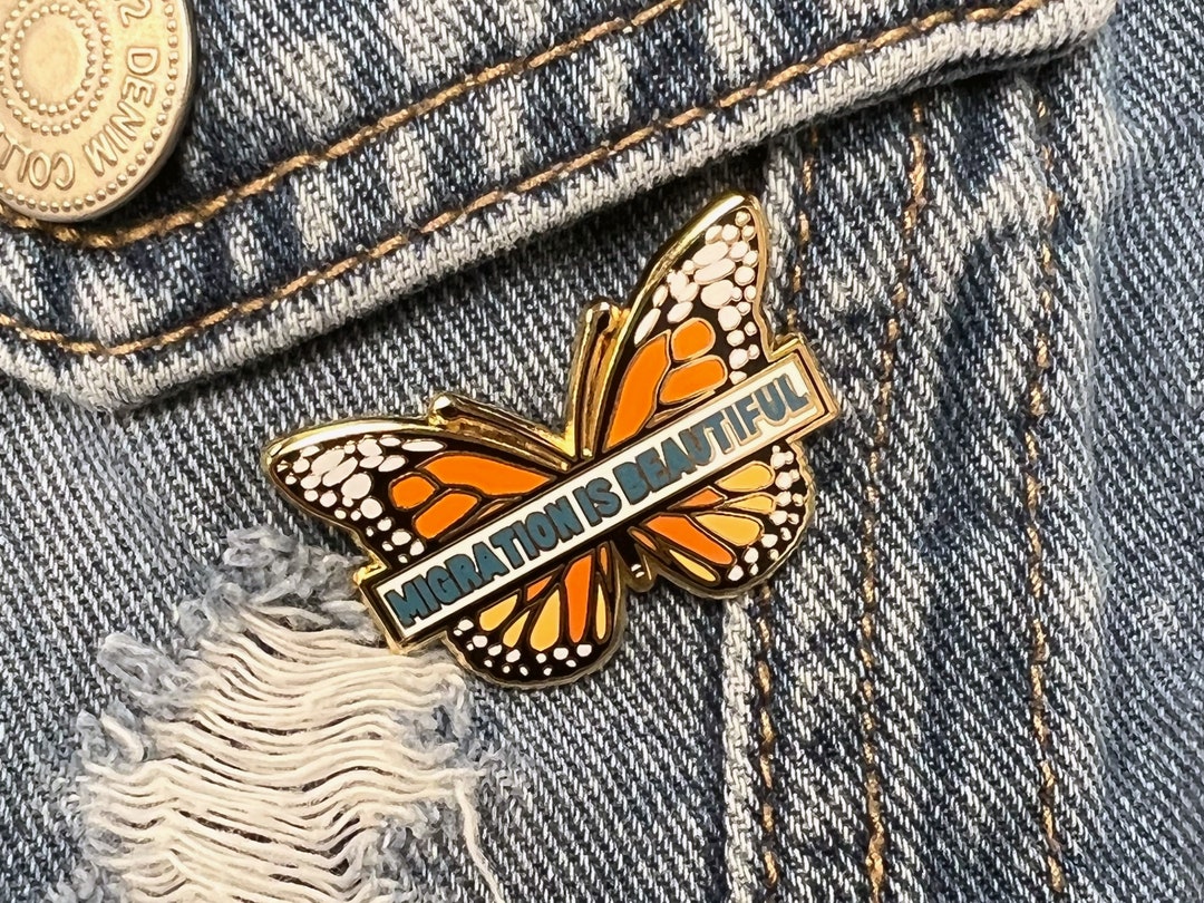 Migration is Beautiful Lapel Pin, Immigration Rights Lapel Pin ...