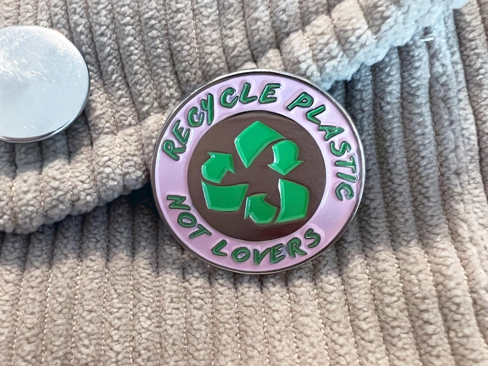 Save the Planet Recycle Plastic Not Lovers Lapel Pin Set - Etsy