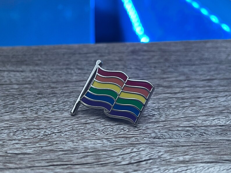 Rainbow ALLY and Pride Flag Pin Set of 2 Hard Enamel ALLY - Etsy
