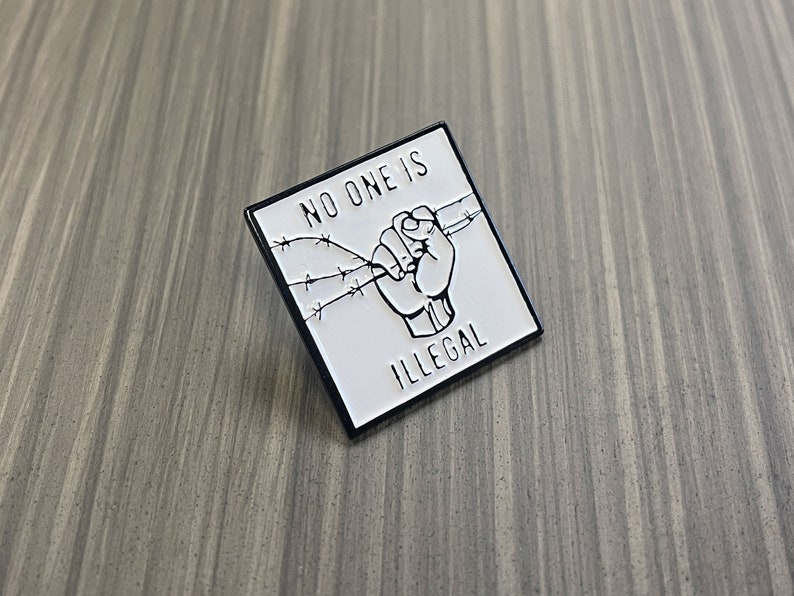 No One is Illegal Lapel Pin Immigration Rights Lapel Pin - Etsy