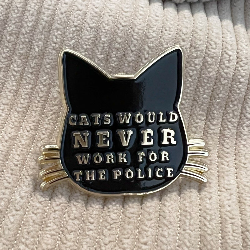 Black Cat Enamel Pin - Etsy