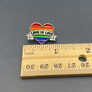 LGBTQ+ Rainbow Pride Pin Set, Flag Love is Love ALLY Lapel Pins Pack of ...