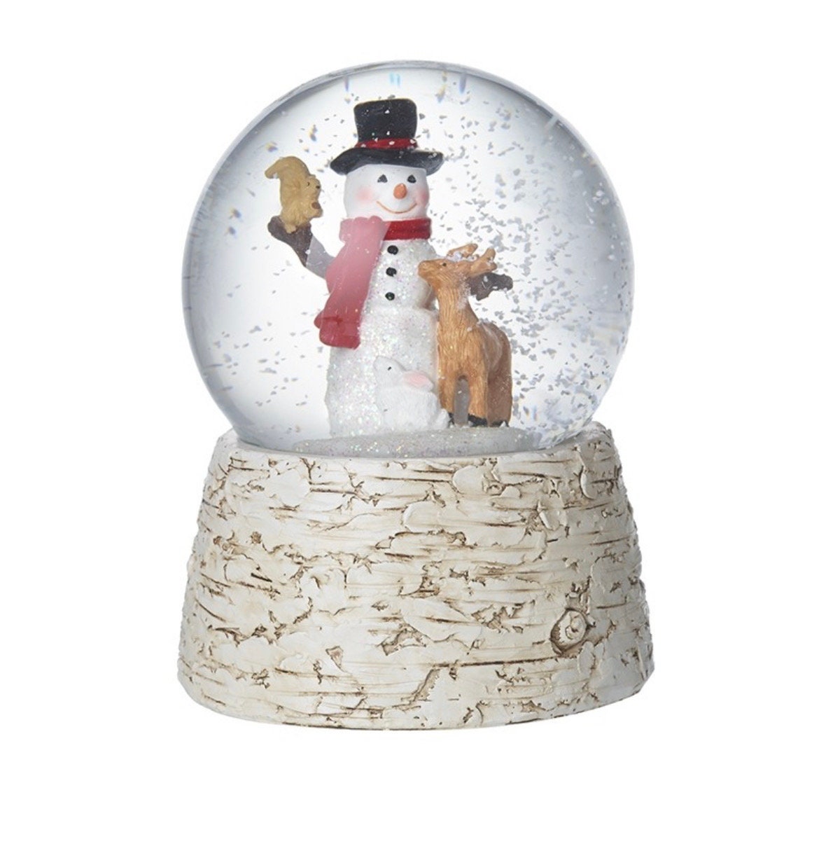 Beautiful Light up Snowman Globe White Winter Wonderland Snow Scene ...
