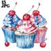 15 Cupcake Clipart, 4th of July Cupcakes, Fourth of July Clipart ...